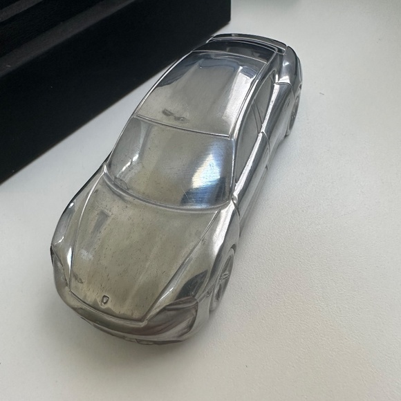 Porsche Design | Office | Porsche Taycan Aluminum Chrome Model Car ...